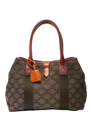 Celine Triomphe Canvas Tote Bag - Brown