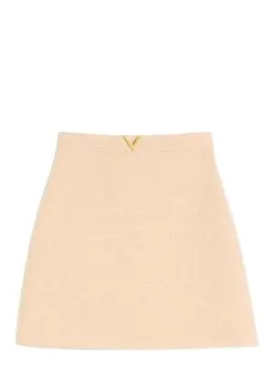 VALENTINO Valentino Curly Wool Short Skirt