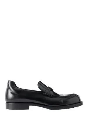 Balenciaga Calf Leather Square Toe Loafers - Black