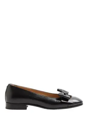 Valentino Garavani Bowow Kidskin Ballerinas With Vlogo Signature - Black