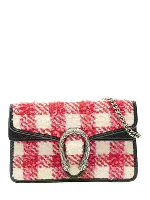 Gucci Gg Tweed Dionysus Shoulder Bag - Red