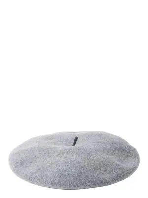 Brunello Cucinelli Embellished Wool-felt Beret - Gray