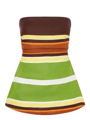 Faithfull The Brand Solmar Striped Linen Top - Multi