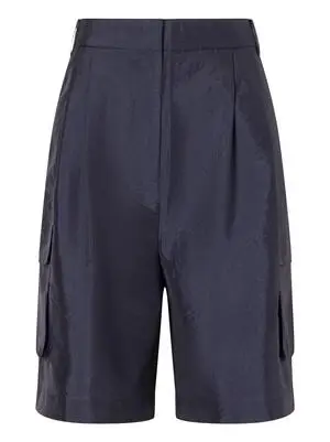 Tibi Stella Shell Cargo Shorts - Blue