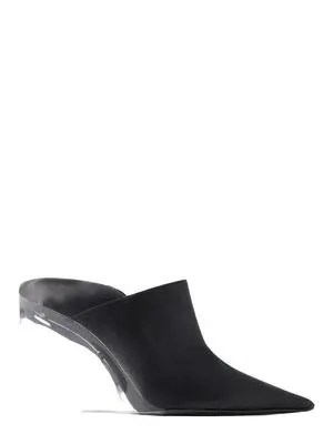 Alaïa 90 Satin Wedge Mules - Black