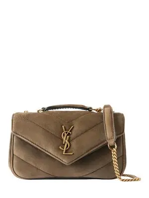 Saint Laurent Loulou Suede Shoulder Bag - Multi