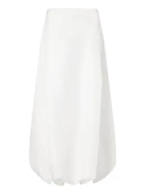 Tibi Jalousie Shell Midi Skirt - White