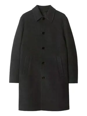 Burberry Mid-length Wool Twill Car Coat - Grey