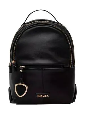 BLAUER. Logo Plaque Zip-fastening Backpack - Black