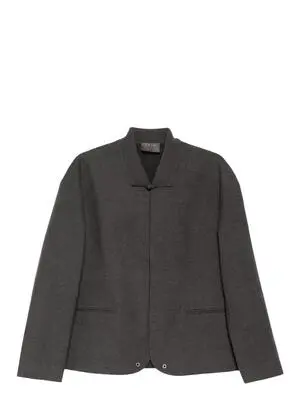 TEAM WANG DESIGN Ash Ribbed Frog-fastening Jacket - Grey