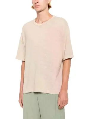 Maison Kitsuné Logo-embroidered T-shirt - Neutrals