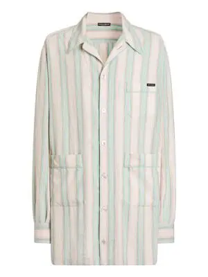 Dolce & Gabbana Striped Fabric Vanity Shirt - Multicolor