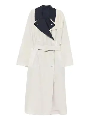 REPLAY Double-breasted Belted Trench Coat - Neutrals
