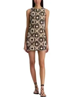 Alice + Olivia Clyde A-line Dress - Black