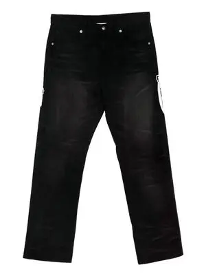 WARREN LOTAS Graphic Print Jeans - Black