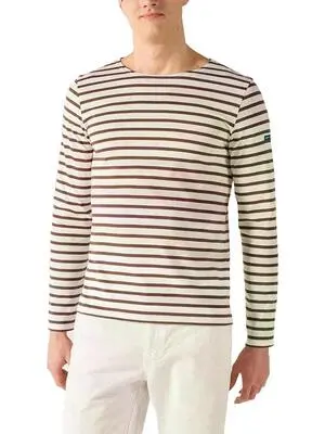 Saint James Minquiers Striped Long-sleeve T-shirt - Neutrals