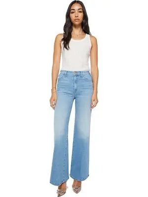 MOTHER MOTHER The Hustler Roller Sneak Room Service Jeans Light Blue