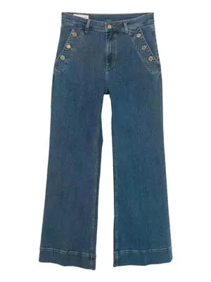 Gant Button-detail Flare Jeans - Blue