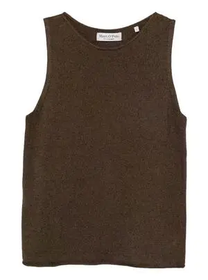 Marc O'polo Sleeveless Fine-knit Vest - Brown