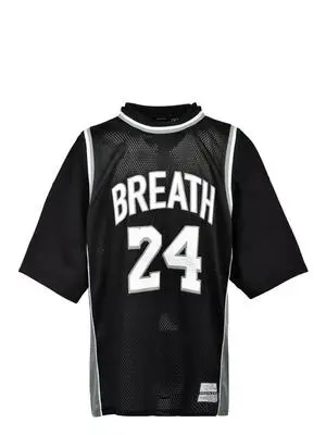 BREATH Layered Mesh-panel T-shirt - Black