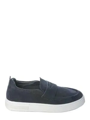 Armani Exchange Suede Penny Loafers - Blue