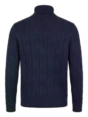 HOOD Cable-knit Roll-neck Sweater - Blue