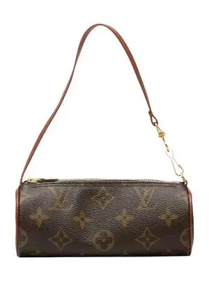 LOUIS VUITTON Monogram Papillon Pochette Handbag - Brown