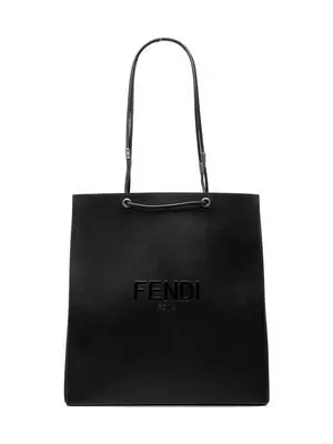 Fendi Medium Leather Shopping Satchel - Black