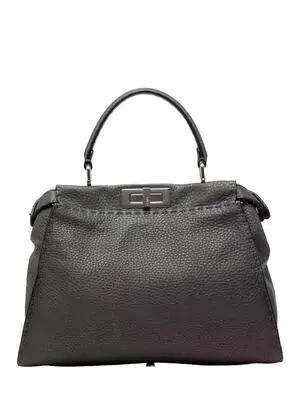 Fendi Medium Peekaboo Iconic Satchel - Grey