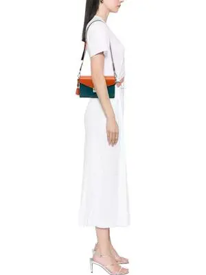 Prada Bicolor Saffiano Lux Sound Lock Satchel - Blue