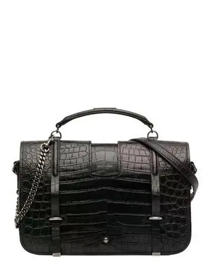 Saint Laurent Charlotte Flap Satchel - Black