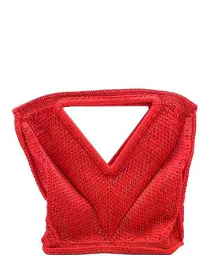 Bottega Veneta Nylon Crochet Point Tote Bag - Red