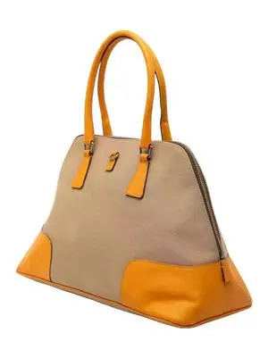 Prada Canapa Dome Handbag - Yellow