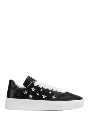 Dkny Glynda Star Embellished Lace-up Sneakers - Black