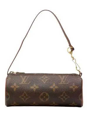 LOUIS VUITTON Monogram Papillon Pochette Handbag - Brown