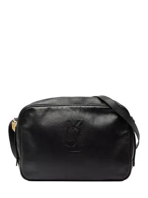 Saint Laurent Calfskin Monogram Lou Camera Bag - Black