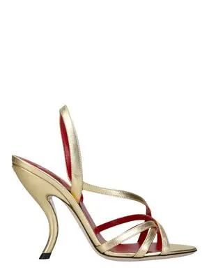 Valentino Garavani Metallic Leather Strappy Sandals - Gold