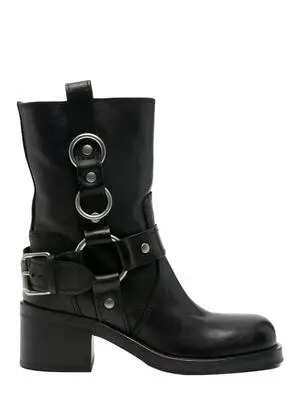 Ash Buckle-strap Boots - Black