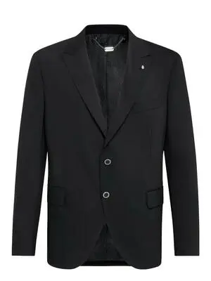 BILLIONAIRE Elegant Peak-lapel Single-breasted Blazer - Black
