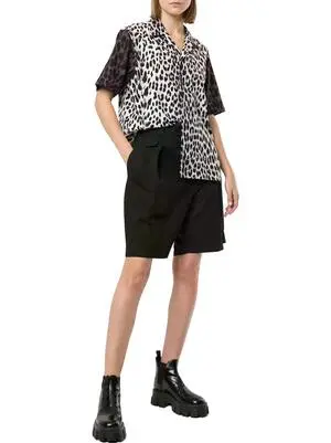 PORTS V Leopard Print Short Sleeve Shirt - Leopard A