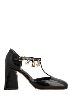 ROGER VIVIER Très Vivier Patent Leather Mary Jane Pumps - Black