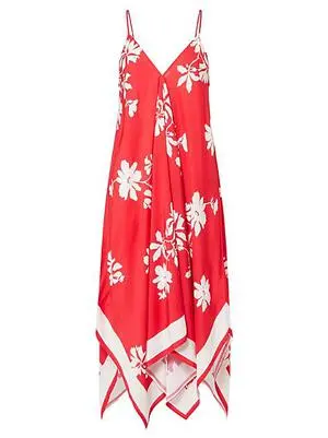 Seafolly Mayflower Scarf Woven Midi Dress - Cosmo Red