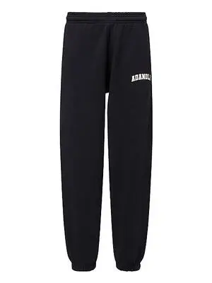 ADANOLA Varsity Cotton-blend Jogging Bottoms - Black