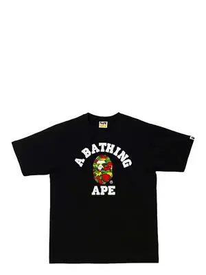 A BATHING APE Sta Camo College T-shirt - Black