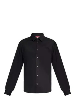 DIESEL® S-kinny-epcl Logo-embroidered Shirt - Black