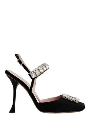 ROGER VIVIER Roger Vivier Slingback Pumps With Rhinestone Buckle