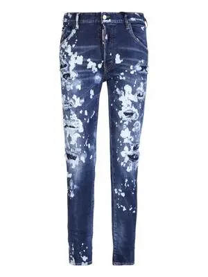 Dsquared2 Paint Splatter Effect Distressed Jeans - Blue