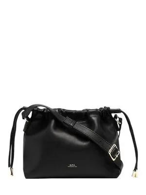 A.p.c. Logo Shoulder Bag - Black