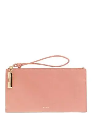 Furla Iride Leather Clutch Bag - Pink