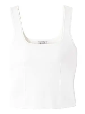 Simkhai Ramaina Square-neck Ribbed Tank Top - Ivory